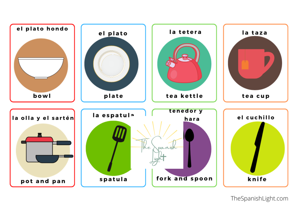 Foods in Spanish and English Bundle - The Spanish Light