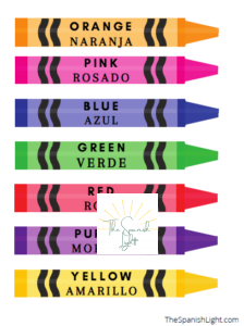 Colors in Spanish and English - The Spanish Light